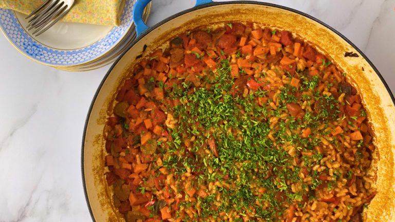 Oven-baked Chorizo & Red Pepper Risotto - Recipe.tv